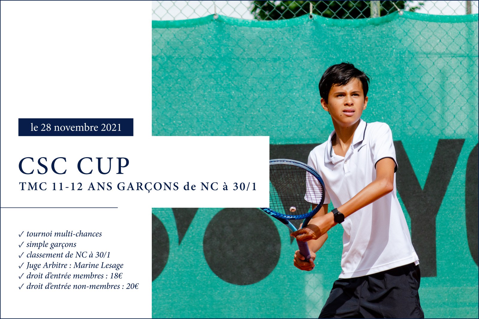 CSC CUP - TMC 11/12 ans de NC à 30/1 — Le Country Sports Club